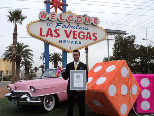 Record-breaking fuzzy dice rolled out in Las Vegas | Guinness World Records