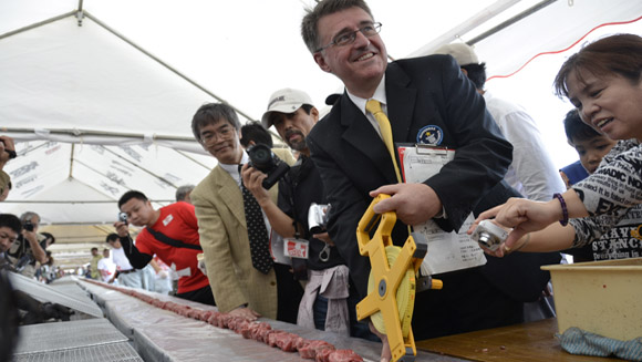 Japan’s Ishigaki Island sets new record for longest skewer of meat ...