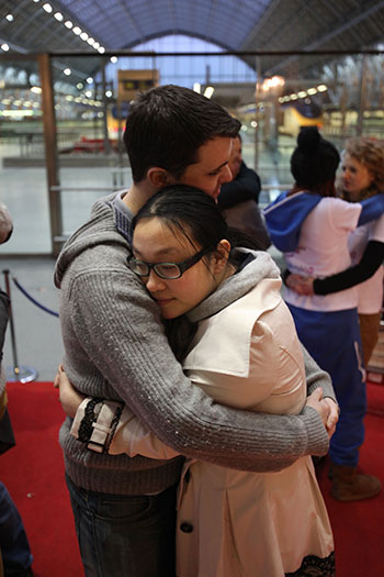 60 Record-Breaking Moments: How four London couples hugged their way ...