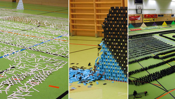 Video: Epic domino show – Watch as three world records are broken ...