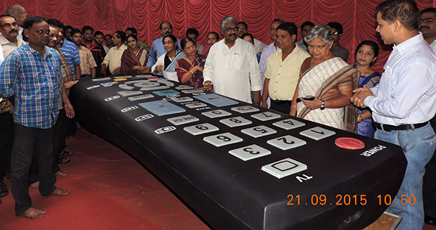 Video: Indian brothers build 14 ft TV remote control and prove it ...