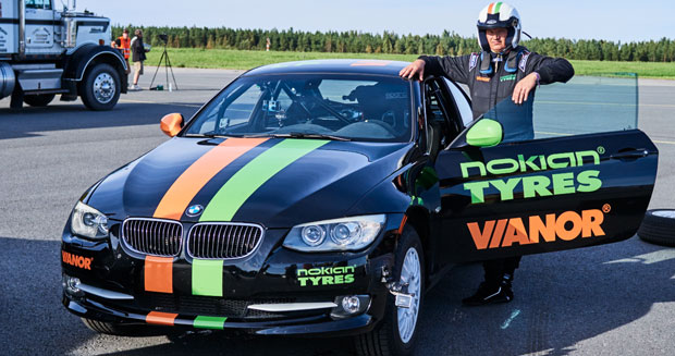 Video: Stunt driver attempts world’s fastest side wheelie in a car ...