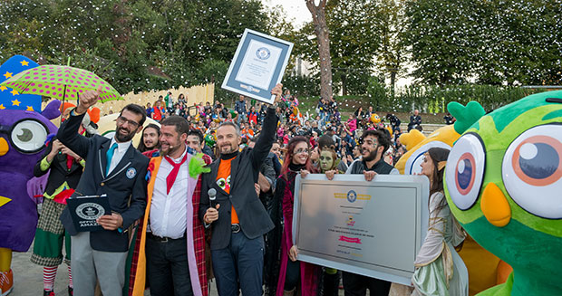 Amusement park in Rome breaks toy windmill world record to mark its ...
