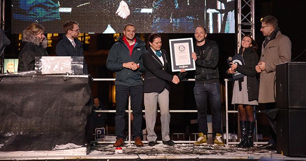 World’s largest Rube Goldberg machine lights up Christmas tree for ...