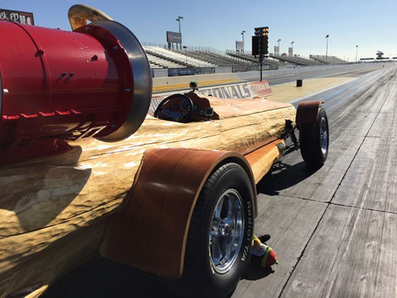 Car created with a single log for Timber Kings TV show takes speed ...