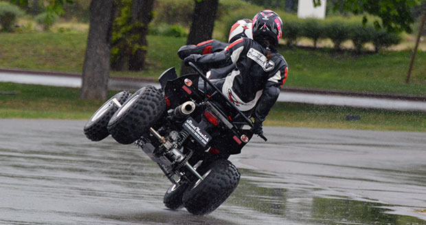 Watch amazing video of Frenchman breaking longest quad bike side ...