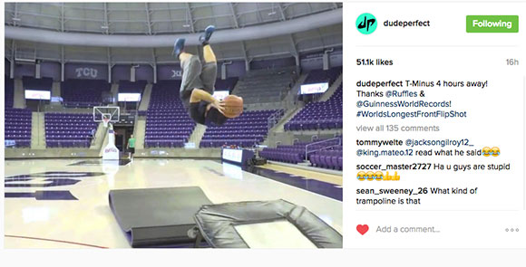 Video: Watch YouTube trick shot stars Dude Perfect smash 11 new world ...