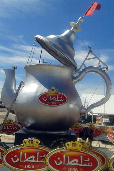Sultan Tea unveils largest teapot ever at Morocco's International ...