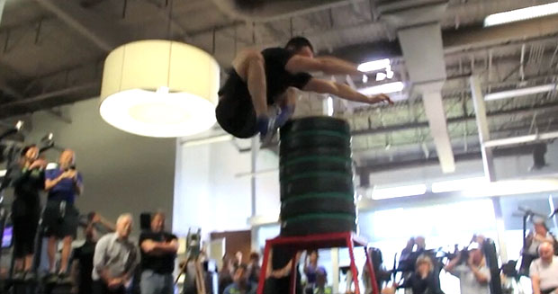 Video: Canadian personal trainer smashes highest standing jump record ...
