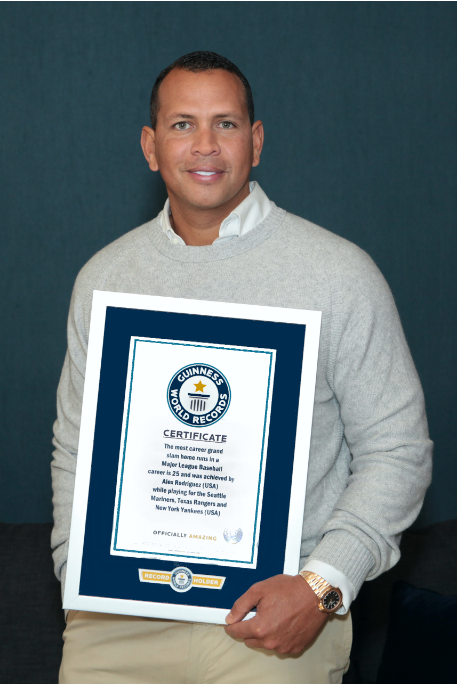 Baseball star Alex Rodriguez: MLB athlete enters Guinness World Records ...