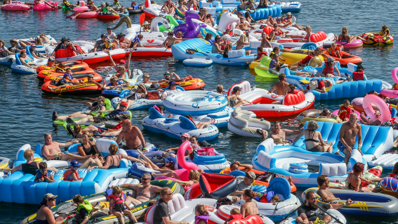 Line of water inflatables in Canada leads to buoyant new record title ...