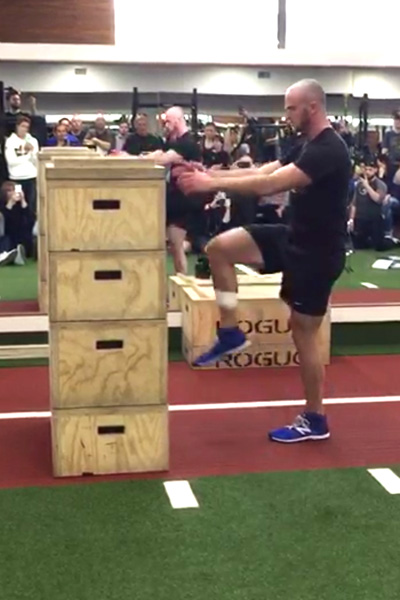 Video: Man jumps up more than 4 ft from standing start on just one leg ...