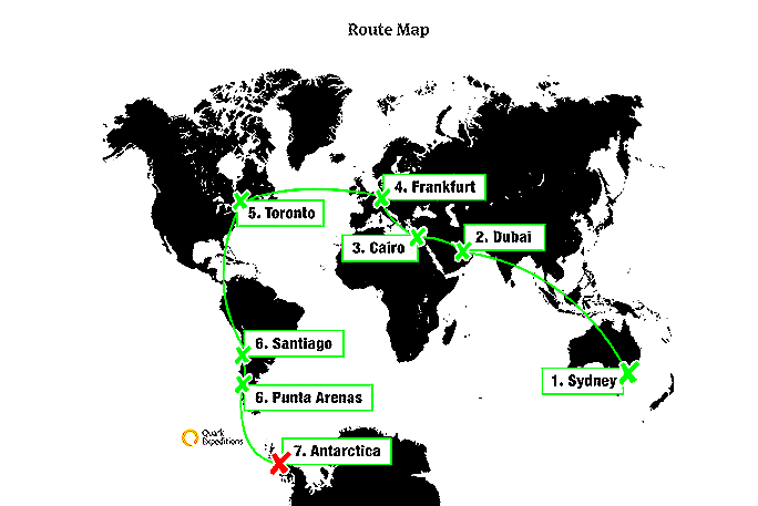 How two travellers made it to all seven continents in fewer than 100 ...
