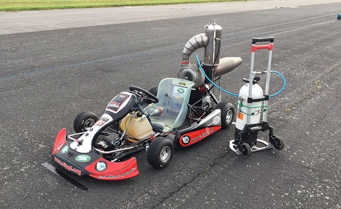 Drag racer attempts to drive his jet-powered go-kart over 100 mph to ...