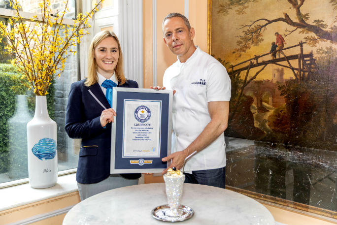 New York restaurant serves most expensive milkshake in a glass covered ...