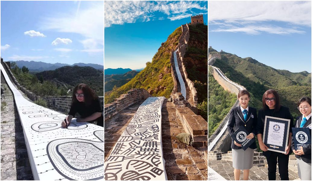 Artist sets longest drawing record on the Great Wall of China ...