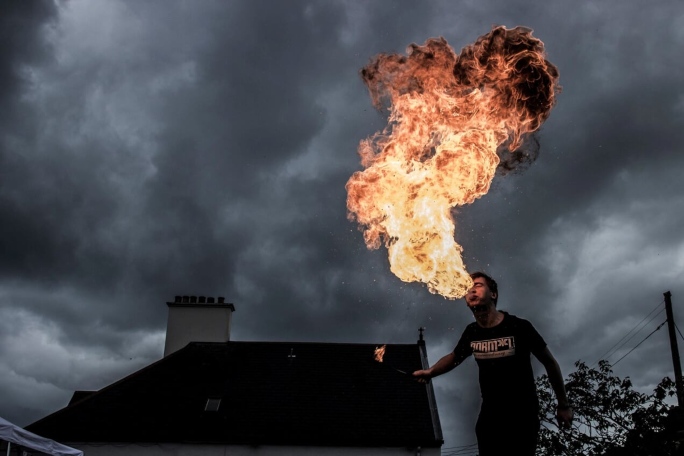 Free-runner and fire eater explains how he combined both challenges to ...