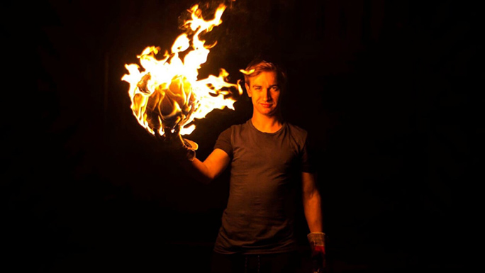Free-runner and fire eater explains how he combined both challenges to ...