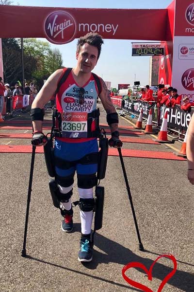 Meet the disabled man who got a robotic walking device then completed a ...