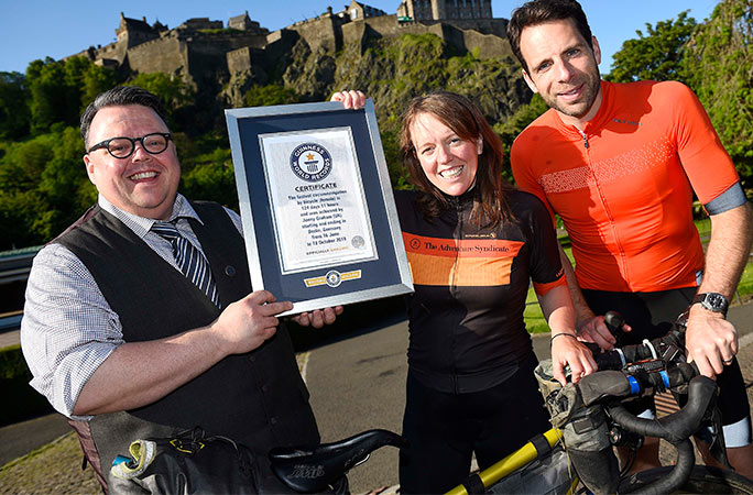 Round-the-world cyclists meet to launch Guinness World Records Day 2019 ...