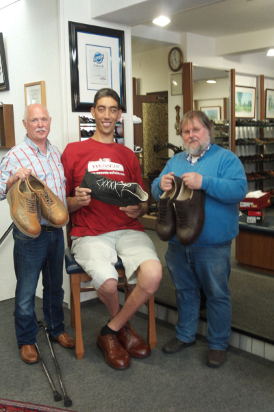 This is the man who makes shoes for the biggest feet in the world ...