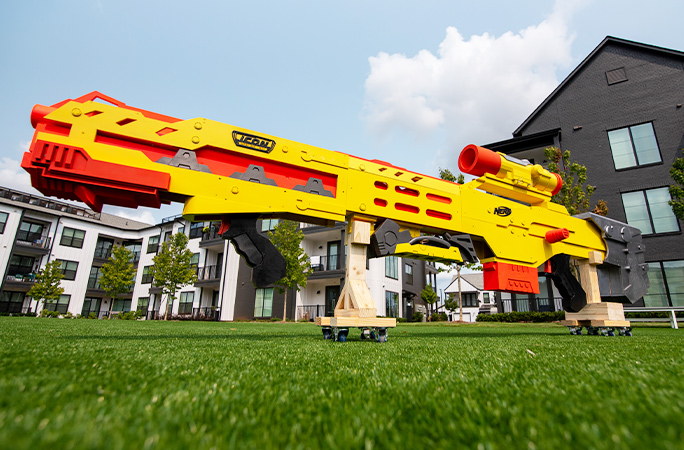Massive Nerf gun that shoots 50mph darts breaks record | Guinness World ...