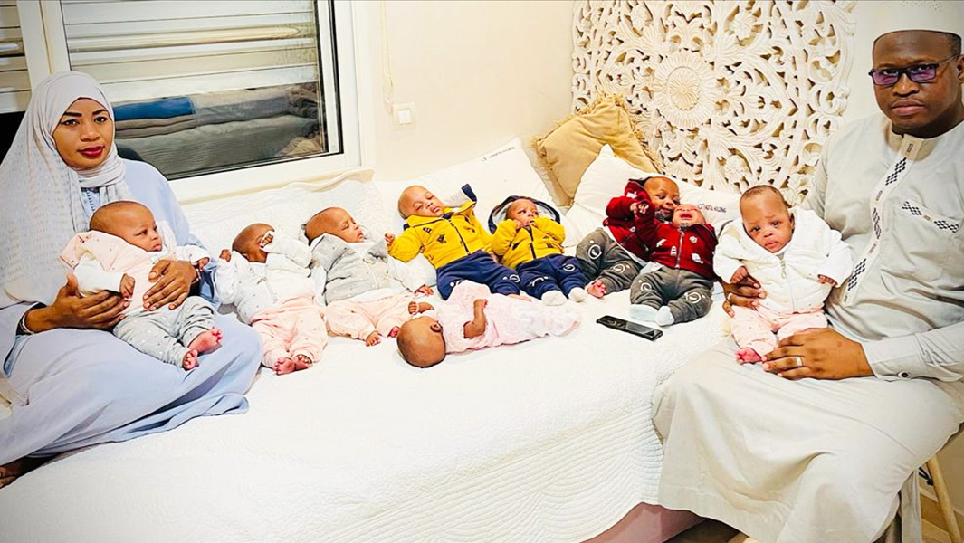 Record-breaking nonuplets from Mali celebrate first birthday