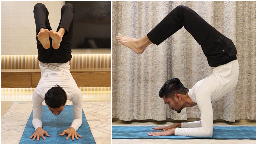 Yoga teacher holds scorpion pose for 29 minutes to break record