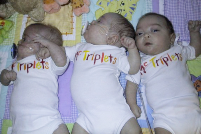 Good things come in threes: Meet the triplets born in different months ...