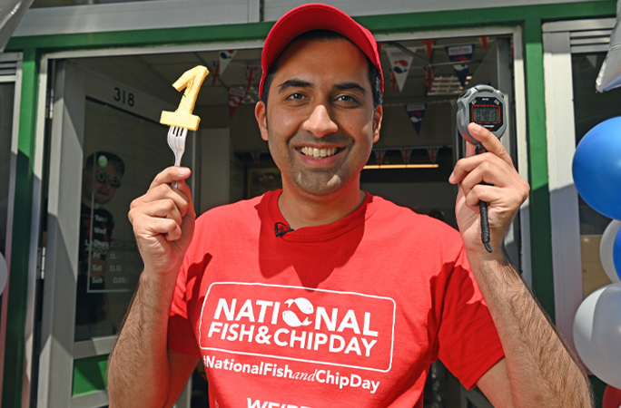 Fastest time to wrap five portions of chips record broken in Wales ...