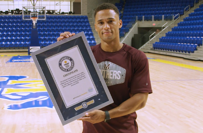 Longest basketball shot ever thrown from staggering 113 ft | Guinness ...