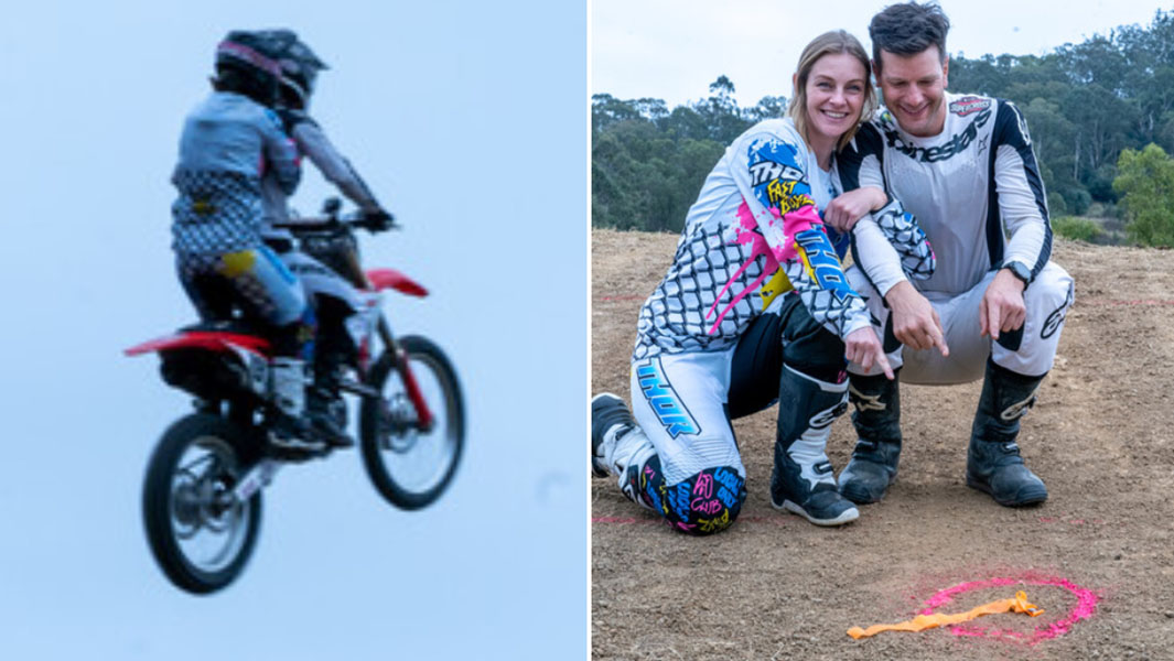 Couple break 20-year record with most dangerous motorbike stunt they've ...