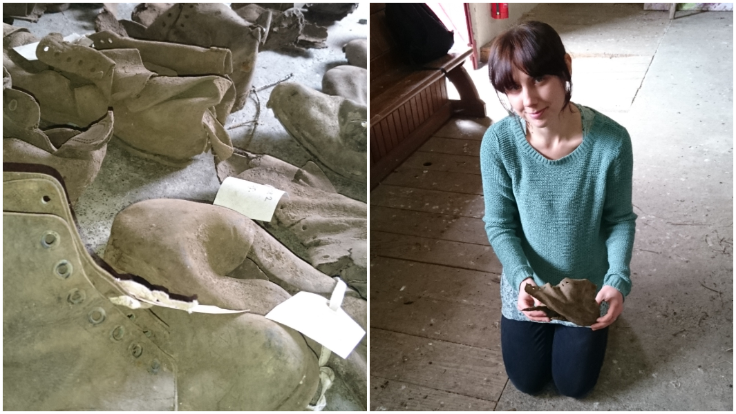 Bizarre discovery of single shoes concealed in wall likely used to ward ...