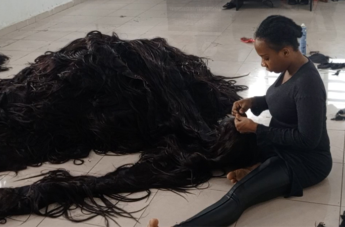 Nigerian woman creates world’s longest wig measuring over 350 metres ...