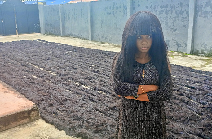 Nigerian woman creates world’s longest wig measuring over 350 metres ...
