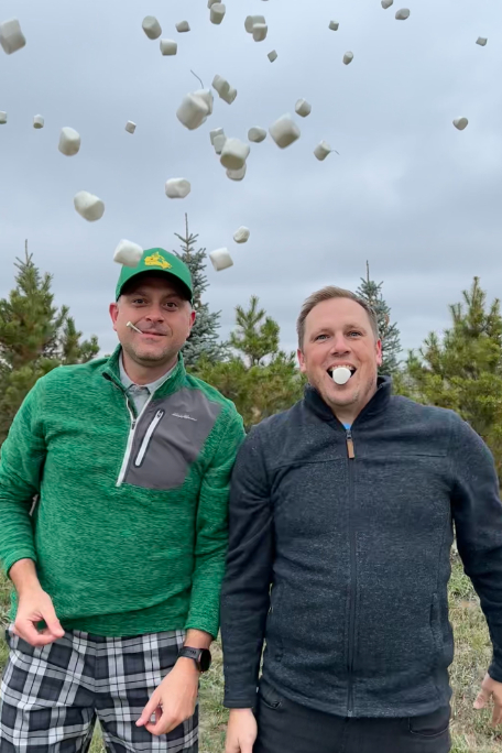 Canadian man gobbles marshmallow launched over 29 metres by friend's ...