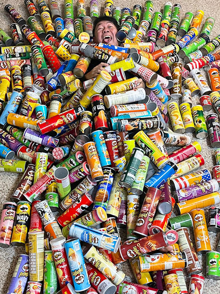 Pringles superfan smashes record after collecting hundreds of flavours ...