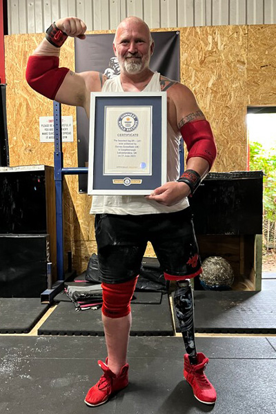 Man who lost leg in horror crash that 'killed' him breaks record with ...