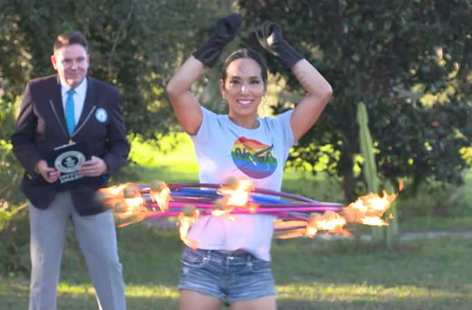 NASA engineer eats and spins fire to break six world records | Guinness ...