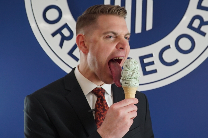 Man with longest tongue in the world laps up new record title ...