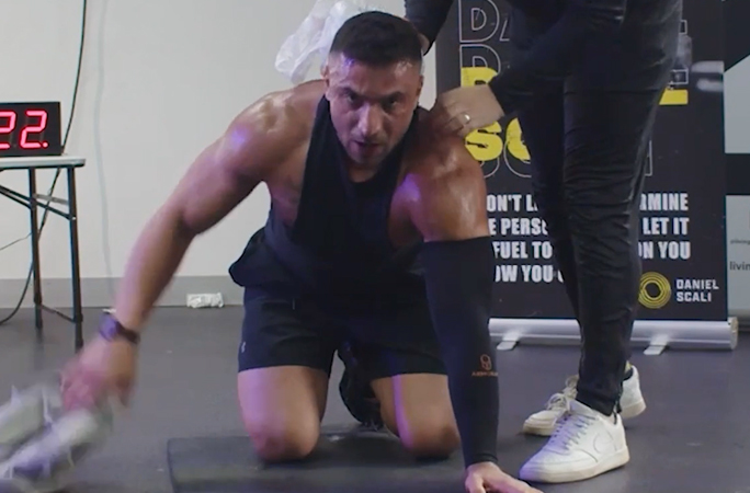 Daniel Scali does 3,249 push ups in one hour to reclaim record ...