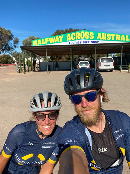Married couple smashes record with fastest bicycle circumnavigation ...