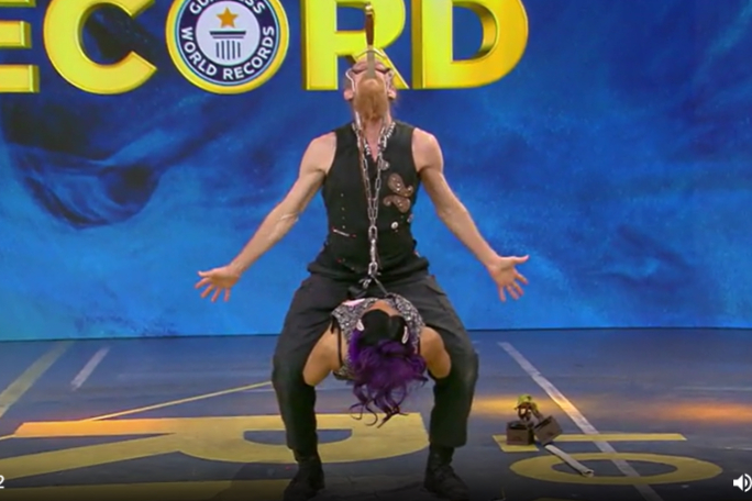 Man breaks eye-popping records after pulling car with his eye sockets ...