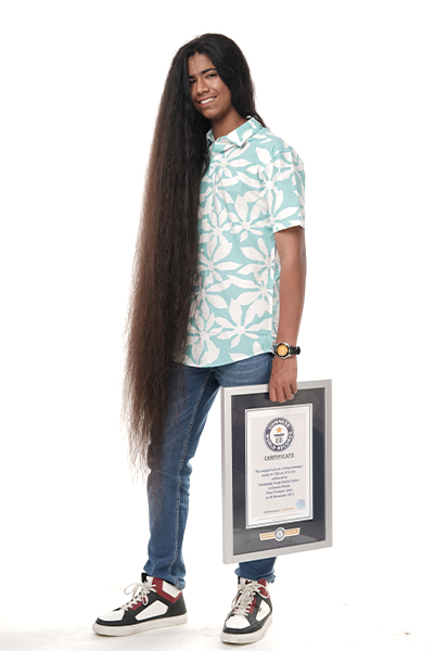 Indian teen sets world record with remarkably long hair | Guinness ...