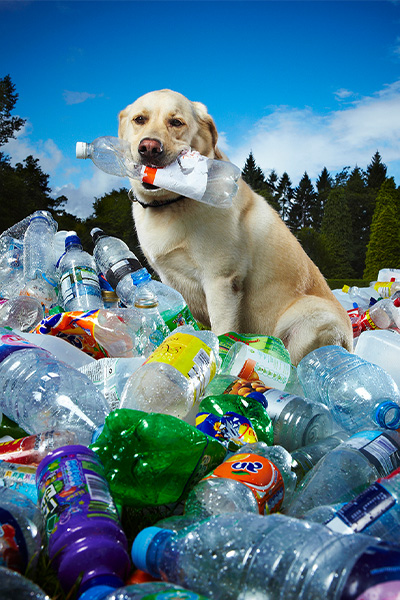 Tubby the recycling dog made the world a better place by collecting ...