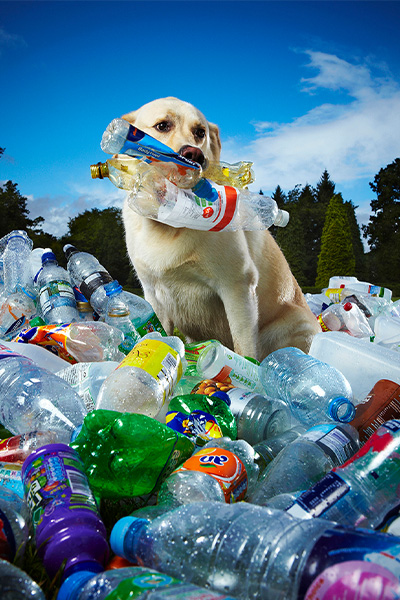 Tubby the recycling dog made the world a better place by collecting ...