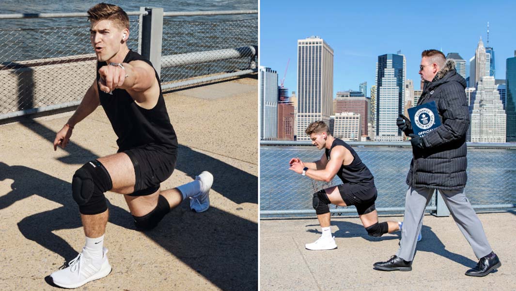 Fitness trainer lunges his way across New York City to claim two world ...