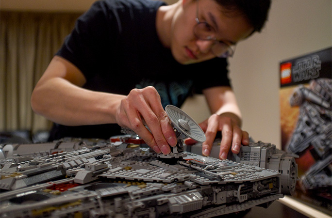 Star Wars fan obliterates record by building LEGO Millennium Falcon at ...