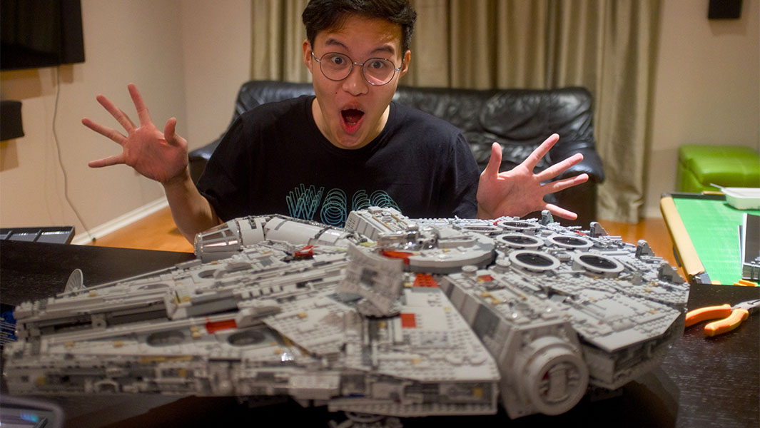 Star Wars fan obliterates record by building LEGO Millennium Falcon at ...
