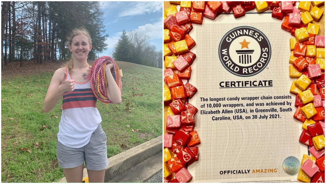 Starburst fanatic painstakingly joins 10,000 candy wrappers to make ...